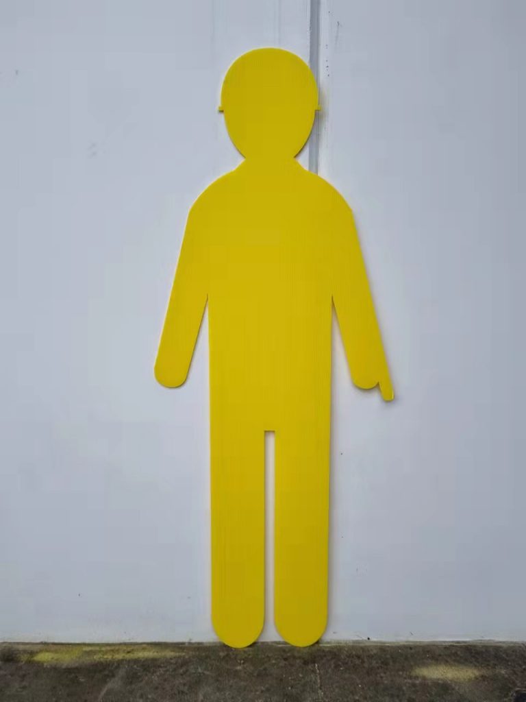 Yellow Corflute Man Construction Site Safety Worker Figure Cutout ...