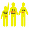 Yellow Corflute Man Construction Site Safety Figure Cutout with Print ...