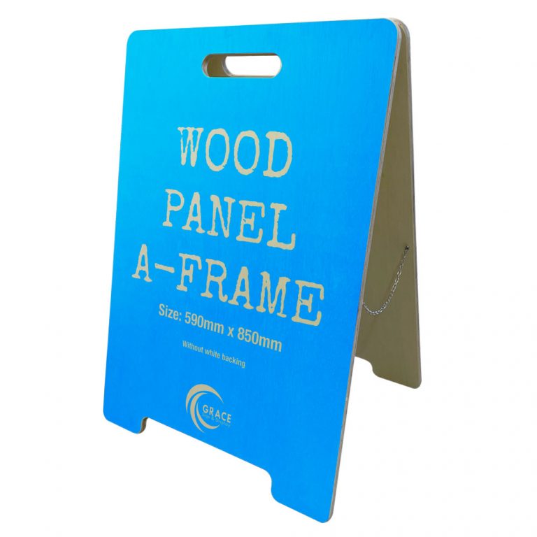 Wooden A Frame Signs, Wood Panel A-Frame, 590x790mm | Grace Sign